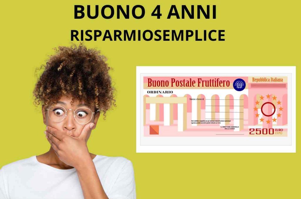 Buono Postale 4 anni 'Risparmiosemplice' con dei rendimenti assurdi